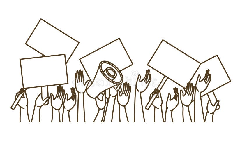 Protest Sign Cartoon Icon Image Stock Vector - Illustration of blank ...