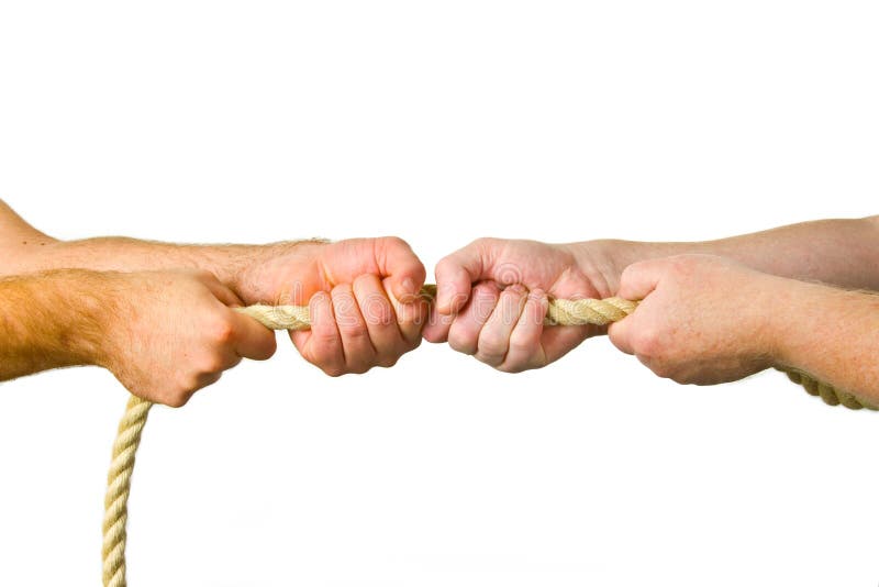 Hands pull a rope stock photo. Image of motivation, human - 23483286