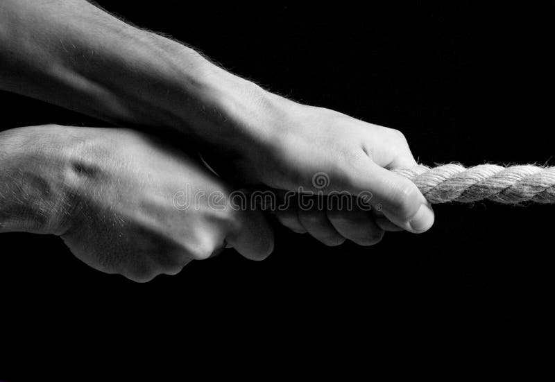 Hands pulling on rope stock photo. Image of direction - 3280830