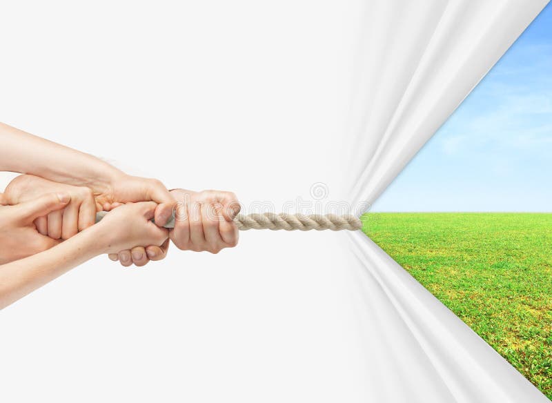 Hands pulling rope stock image. Image of people, activity - 9319025