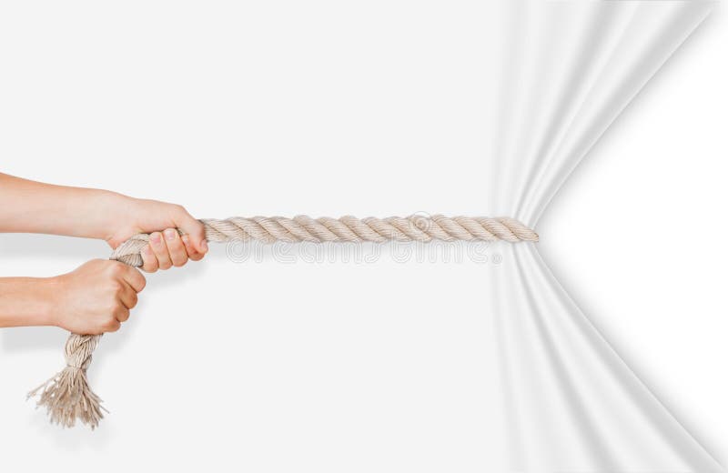 Hands pulling on rope stock image. Image of drag, gather - 899257