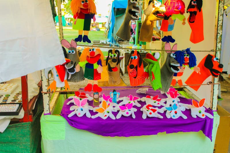 Hands Puppets Shop Toys Outside Theatre Funny Stock Photo - Image of ...