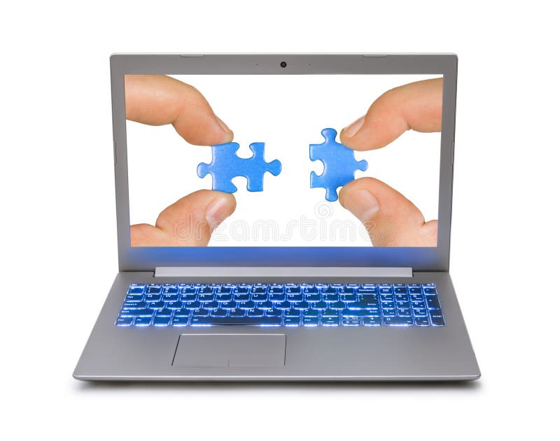 Puzzle on computer chip stock photo. Image of icon, background - 43260576