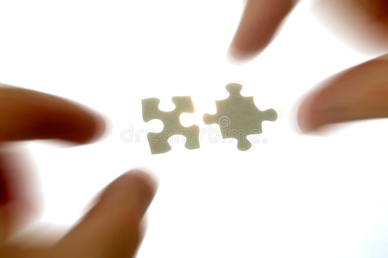 Hands And Puzzle Pieces Picture. Image: 6304972