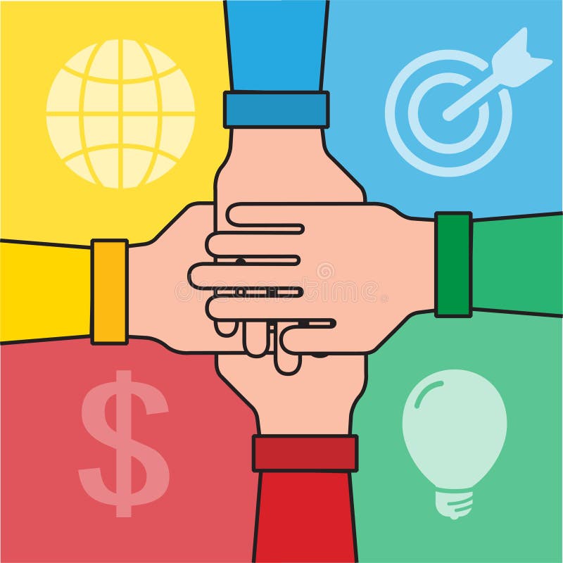 Hands with Puzzle, Teamwork Concept Stock Vector - Illustration of ... Hands with Puzzle, Teamwork Concept Stock Vector - Illustration of ...