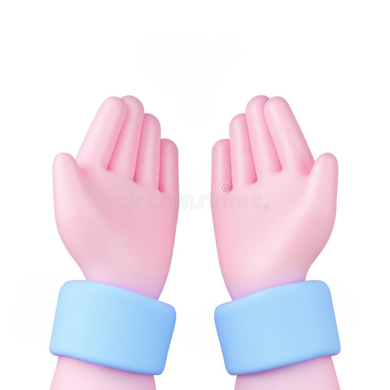 Hands Raised with Open Palms, Expressing Gesture of Worship or ...