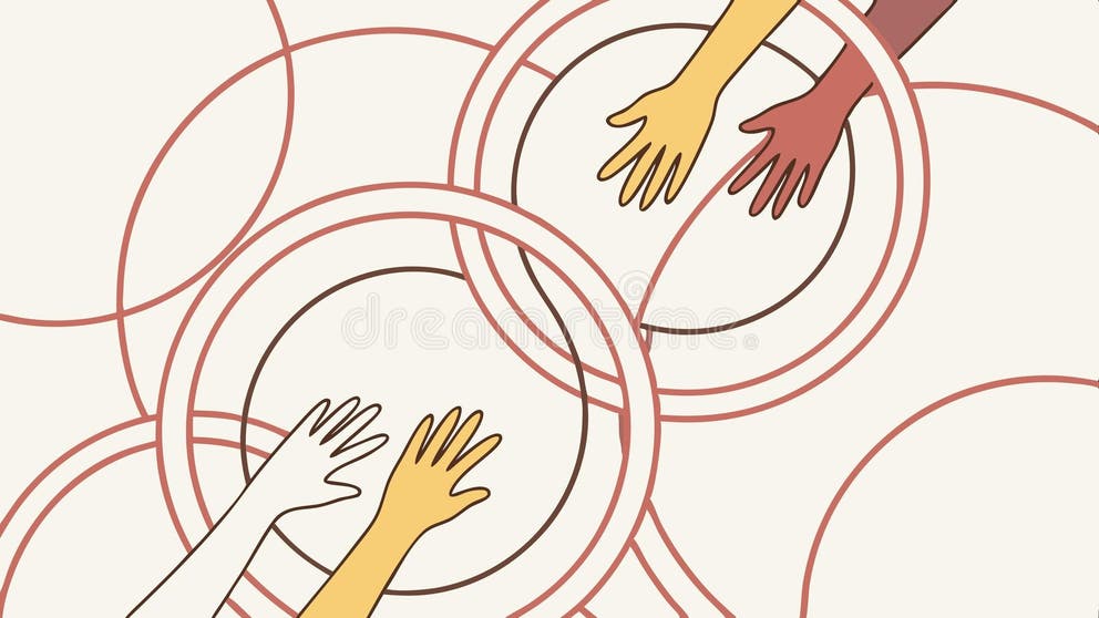 Hands Reaching for Circles, Connection and Abstract Interaction Vector ...