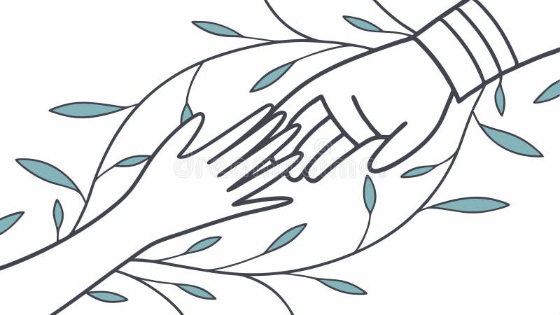 Hands Reaching Connecting, Abstract Unity Vector Graphic, Vector Design ...