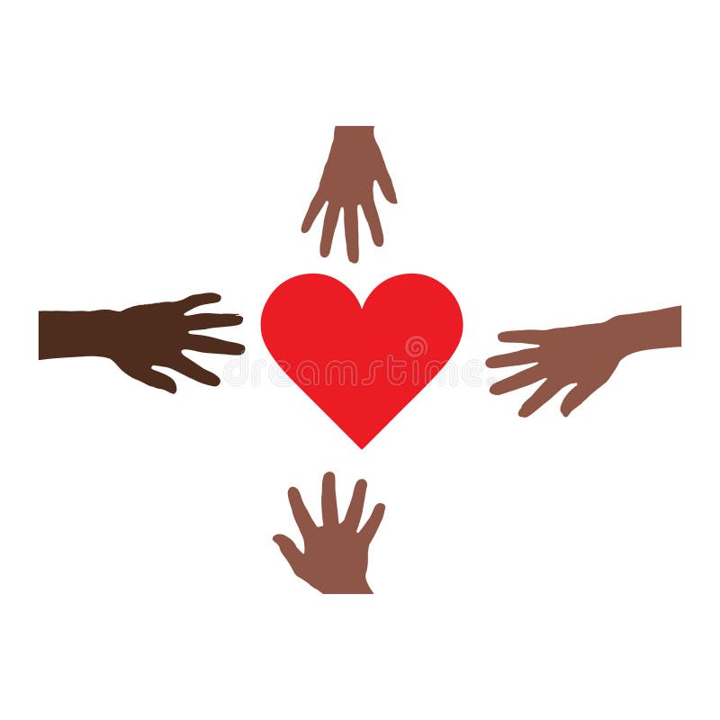 Hands reaching heart stock vector. Illustration of finger - 333111694