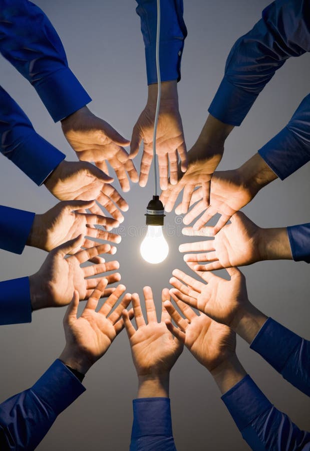 Hands Reaching for Light Bulb Stock Image - Image of bulb, light: 5112783