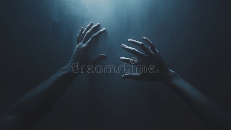 Hands Reaching Out of a Dark Void Stock Photo - Image of lonely, void ...