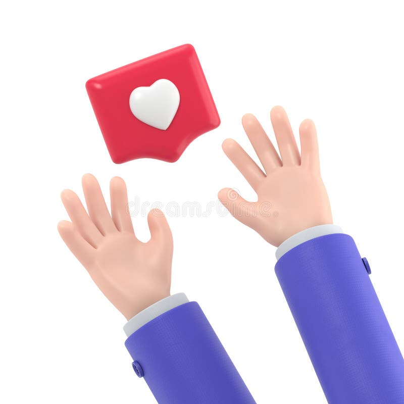 Hands Reaching For A Pin Like With A Heart With Wings Revealing The Concept Of New Audience And