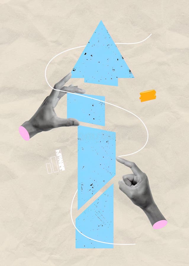 Hands Reaching for Success Creative Workspace Digital Art Minimalist ...