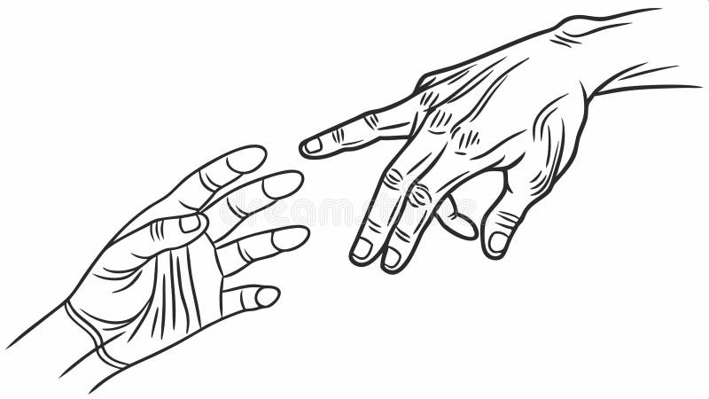 Hands Reaching, Symbolizing Connection, Help, and Support Vector Design ...