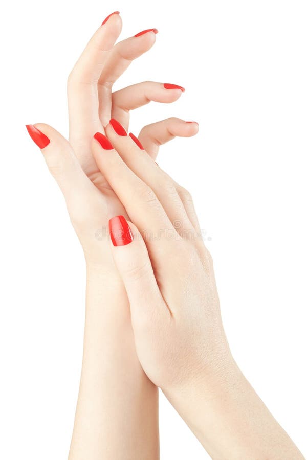 Woman Empty Hand Open Palm on White Stock Image - Image of caucasian ...