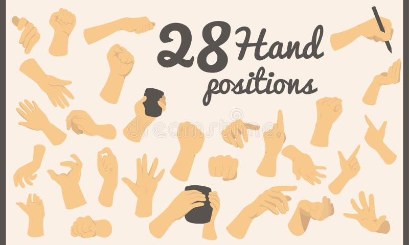 Hand Positions Stock Illustrations – 1,624 Hand Positions Stock ...
