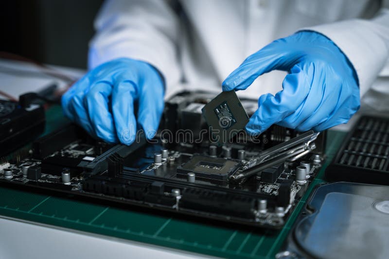 Hands Repairing Electronic Devices. Electronic Technician Stock Image ...