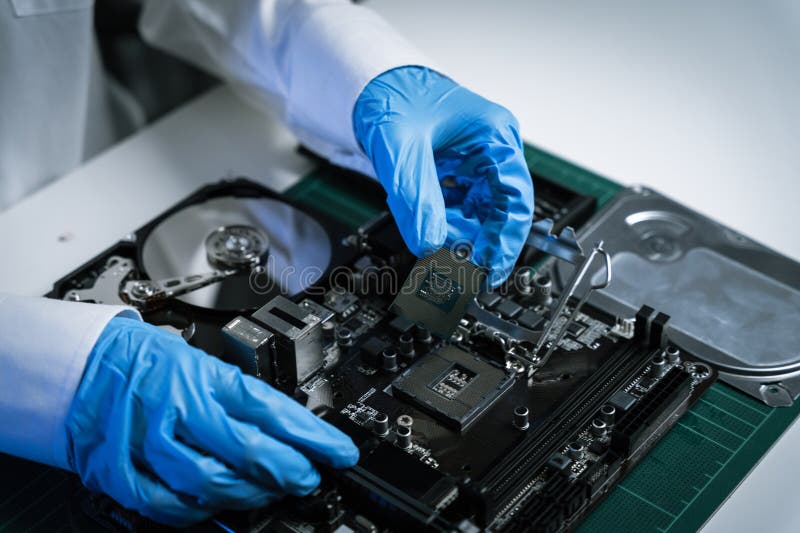 Hands Repairing Electronic Devices. Electronic Technician Stock Photo ...