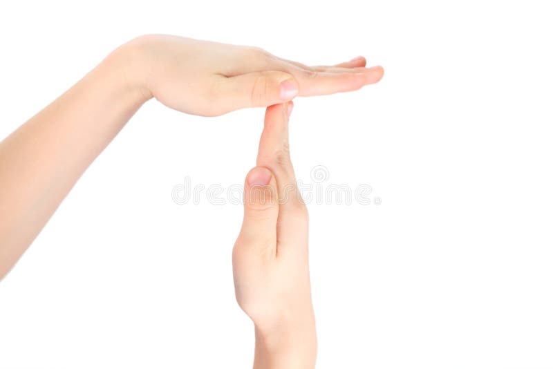 Hands represents letter T stock photo. Image of hand, isolated - 9493084