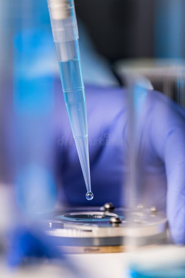 Hands of a Researcher Carrying Out Scientific Research Stock Image ...