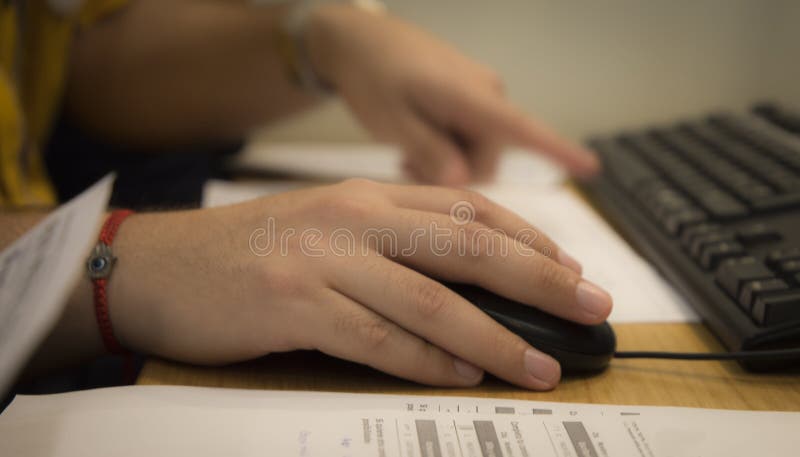 Hands Resting on a Resting Surface in the Mouse Stock Photo - Image of ...