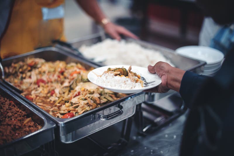 The Hands of the Rich Give Food To the Hands of the Poor, the Concept ...