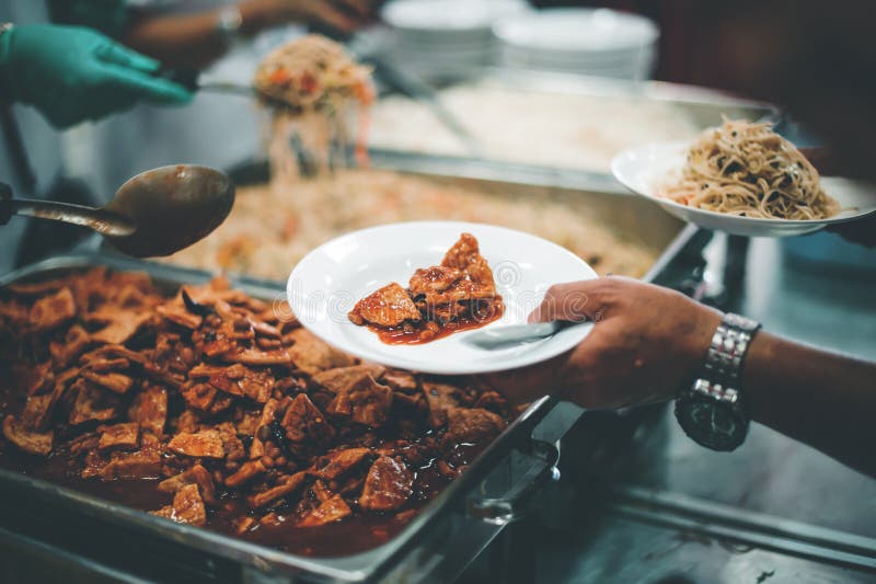 The Hands of the Rich Give Food To the Hands of the Poor, the Concept ...