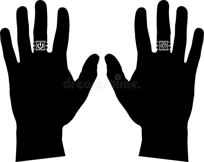 Hands with rings stock vector. Illustration of square - 23589889