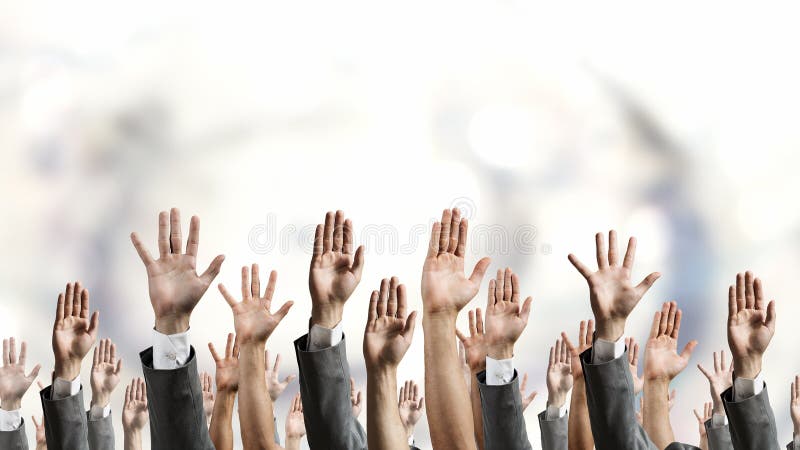 Hands rised up stock image. Image of togetherness, male - 70971915