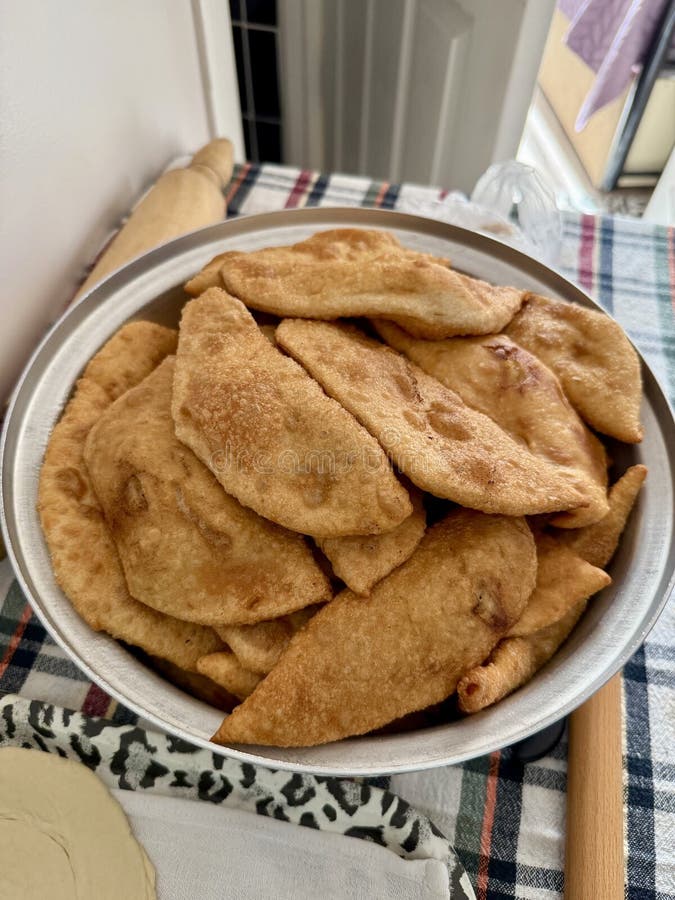 Hands Rolling Puff Pastry Phyllo Dough ,working Process of Making ...