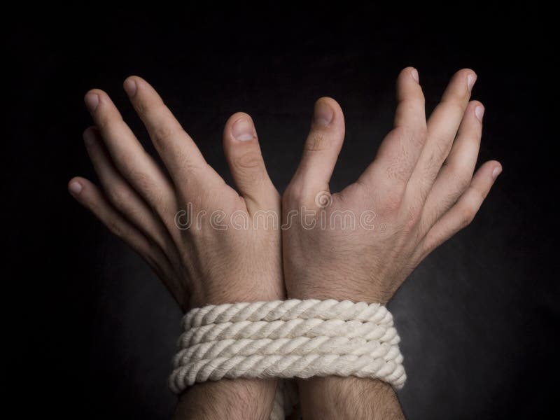 Arms of Woman Tied with Rope Stock Photo - Image of closeup, bondage: 9398660