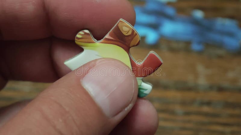 Hands Rotating Jigsaw Puzzle Piece Stock Footage - Video of mind ...