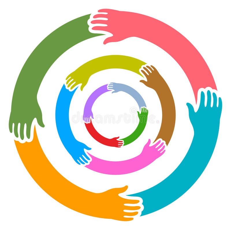 Meeting Circle Hands stock vector. Illustration of design - 36465905