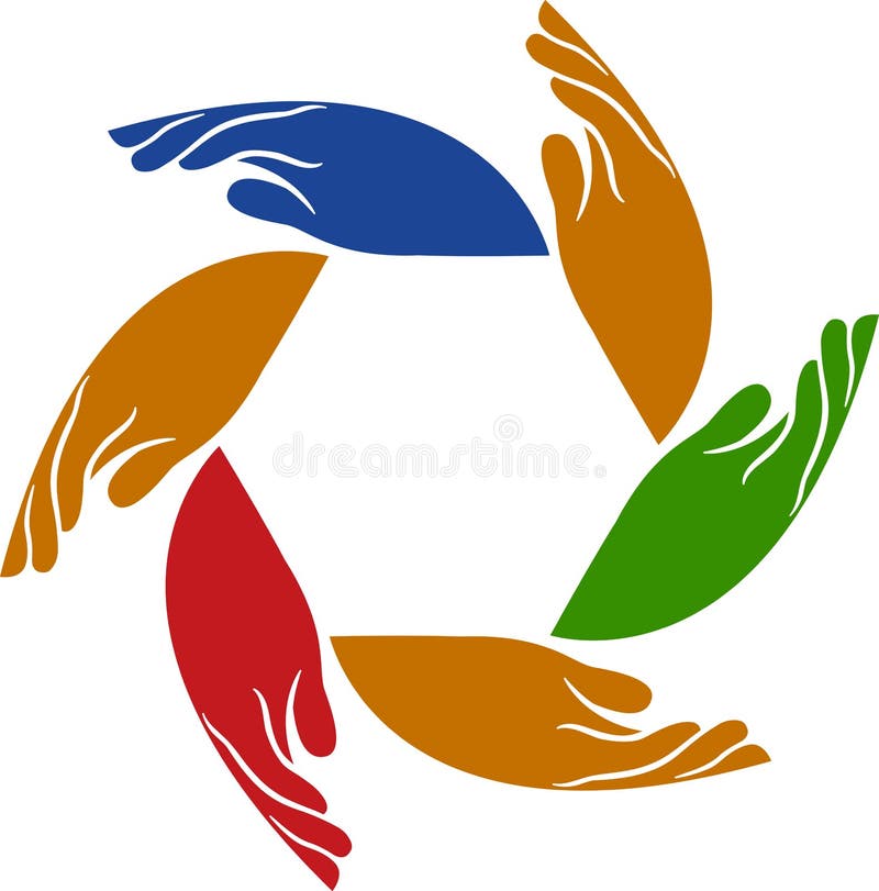 Hands round stock vector. Illustration of artistic, friendship - 23488003