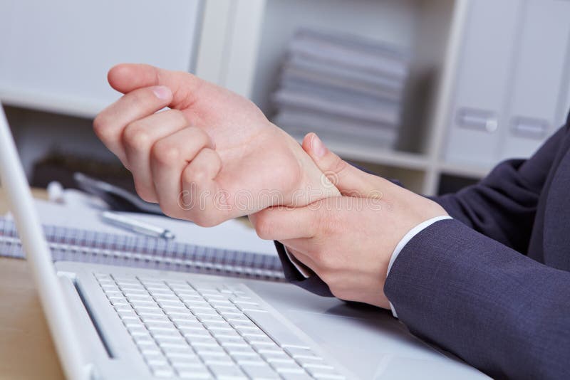 Hands with RSI syndrome stock photo. Image of pain, office - 25311056