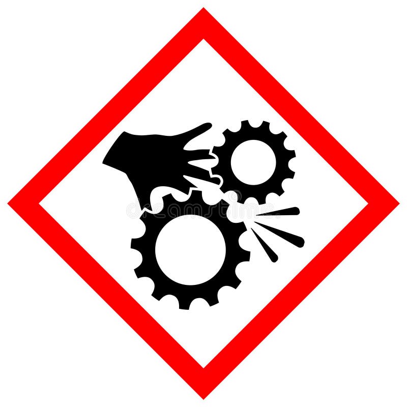 Hands Safety Warning Sign, Danger Rotating Parts Stock Vector ...