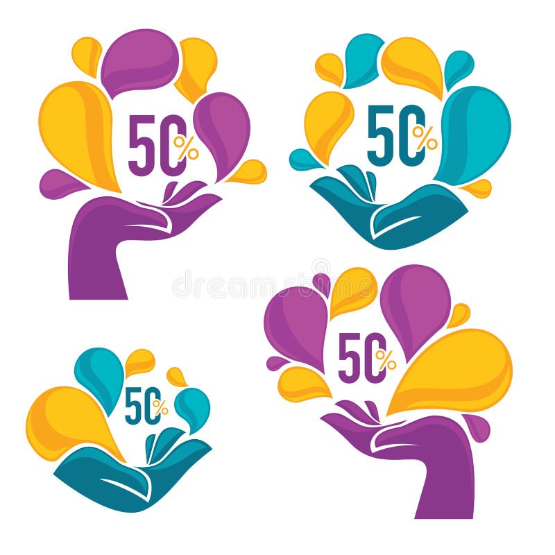 Hands and sale stock vector. Illustration of hands, offer - 73758358