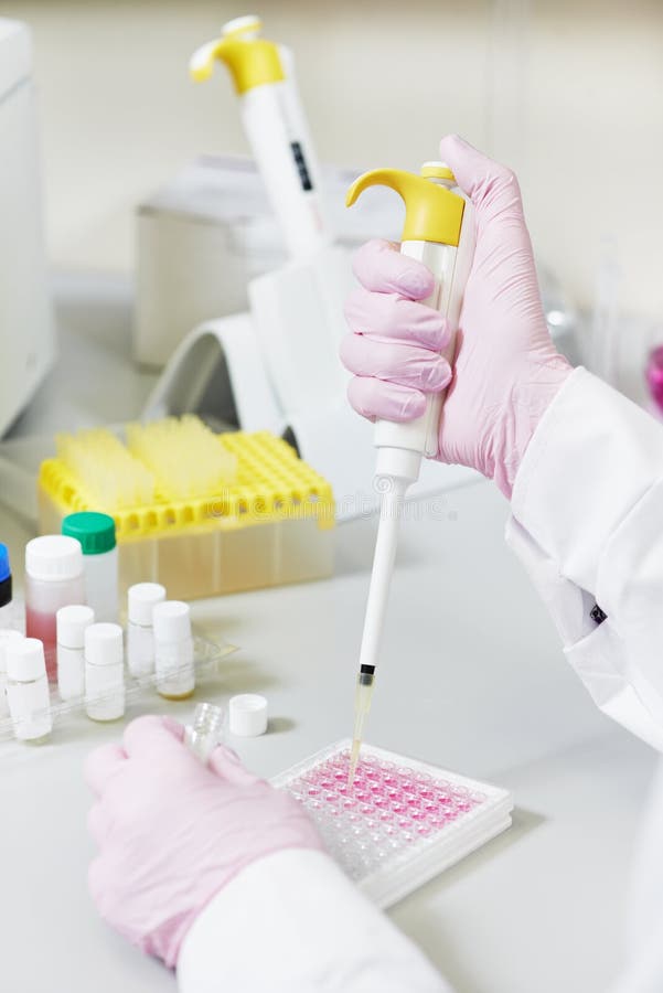 Dropper with Drop of Medicine at Laboratory Stock Photo - Image of ...