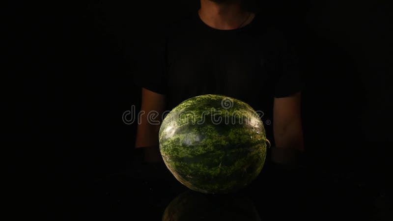 Hands of Scientist Injecting Chemicals into a Watermelon Stock Photo ...