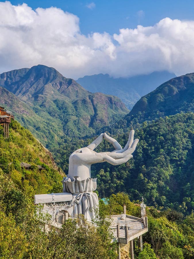 Hands Sculpture Open in the Mountains in Sa Pa Province, Vietnam Stock ...