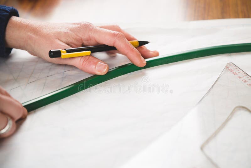 Hands of Seamstress Drawing Templates Stock Photo - Image of craft ...
