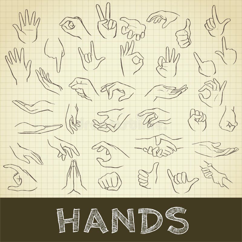 Hands set stock illustration. Illustration of collection - 56756063