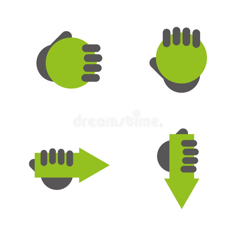 Hands 2 stock vector. Illustration of human, arrow, green - 278846395