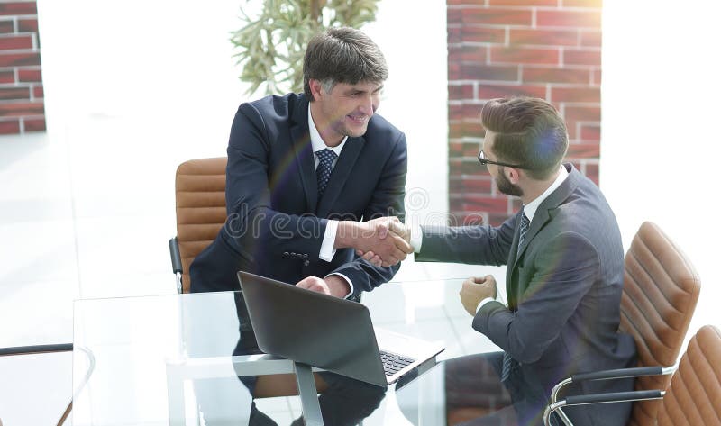Hands Shake between Two Successful Business People Stock Image - Image ...