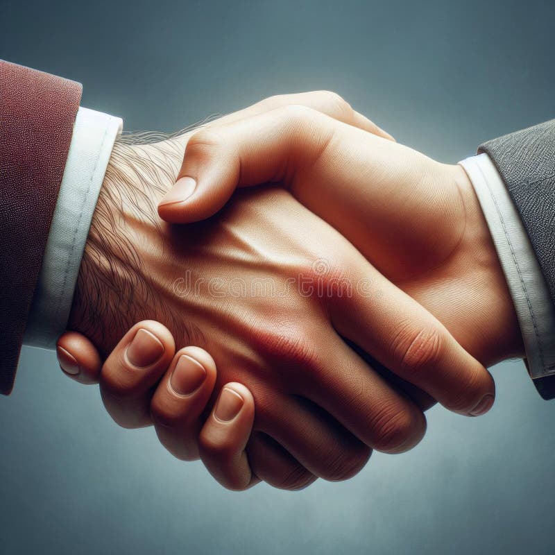 Hands shaking in agreement stock illustration. Illustration of verbal ...