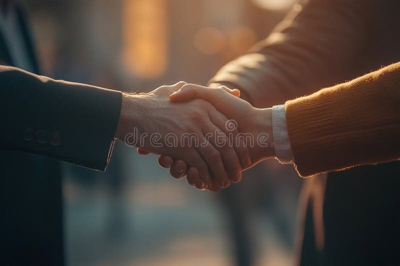 Hands Shaking Symbolizing Partnership and Collaboration in a ...