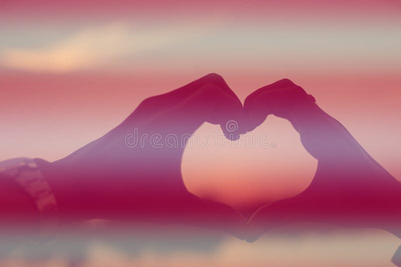 Hands in Shape of Love Heart Stock Image - Image of togetherness, grace ...