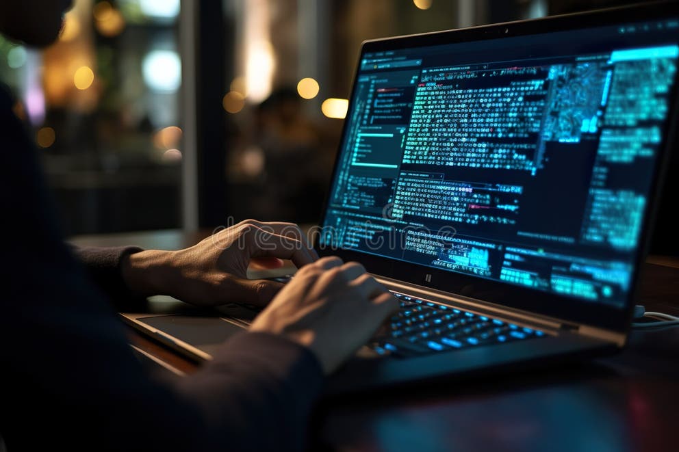 Hands-showing Coding Programmer, a Software Engineer Working on a ...