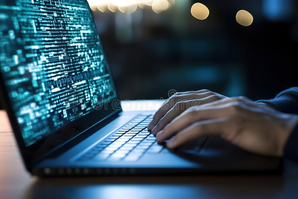 Hands-showing Coding Programmer, a Software Engineer Working on a ...