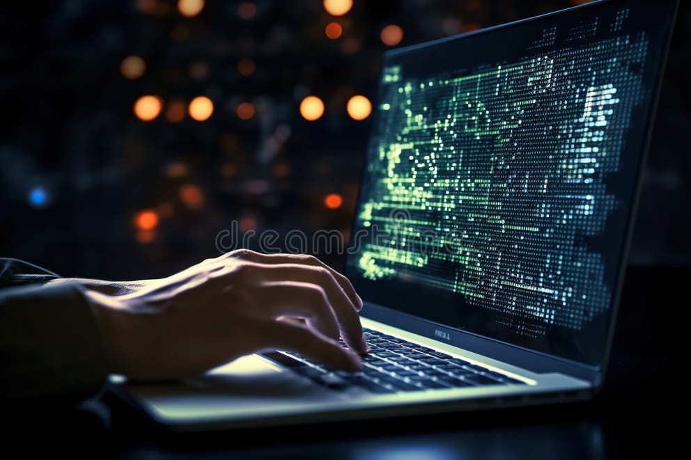 Hands-showing Coding Programmer, a Software Engineer Working on a ...